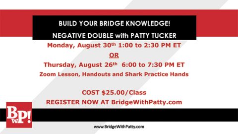 Negative Double with Patty - Bridge With Patty